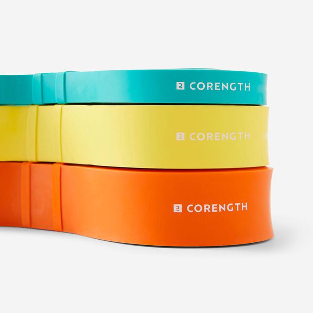 Conjunto de 3 Elásticos de Musculação 15-25-35 kg Corength | Decathlon ...