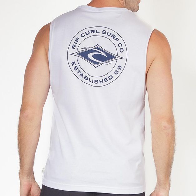 Decathlon | Regata Rip Curl Stringer Muscle SM26 Masculina Branco